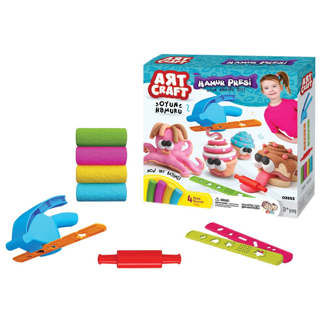 Set Creativ, Plastilina Art Craft, Include 4 Batoane cu Pasta ...