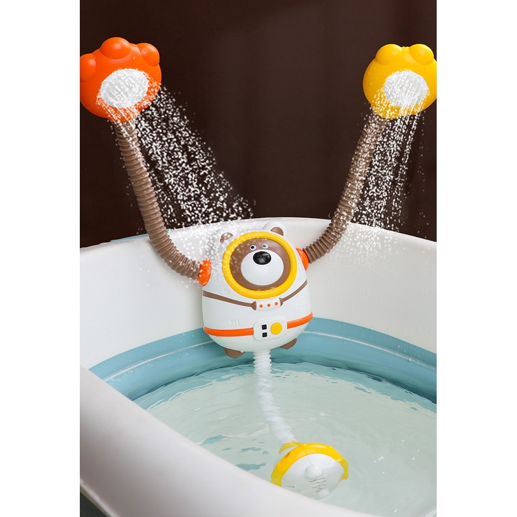 Jucarie dus portabil cu pompa in forma de ursulet pentru bebelusi si ...