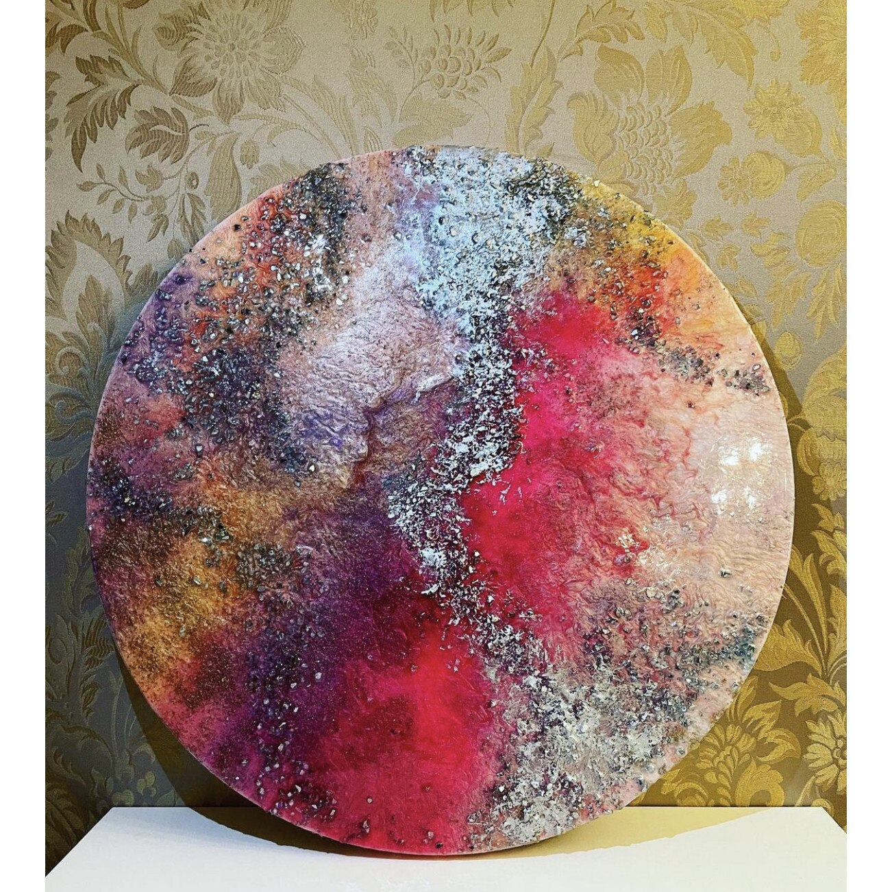 Tablou Monaco, Handmade in rasina epoxidica, unicat, diametru 50 cm, L ...