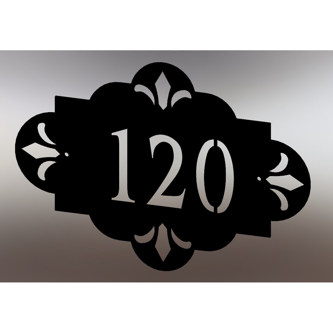 Placuta numar casa personalizabila din tabla de otel,250x175 mm, model ...