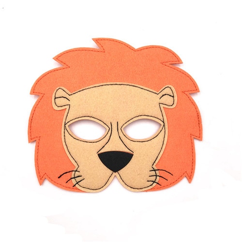Masca pentru copii Leu, portocaliu - eMAG.ro