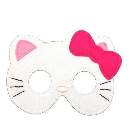 Masca pentru copii Pisicuta, alba - eMAG.ro
