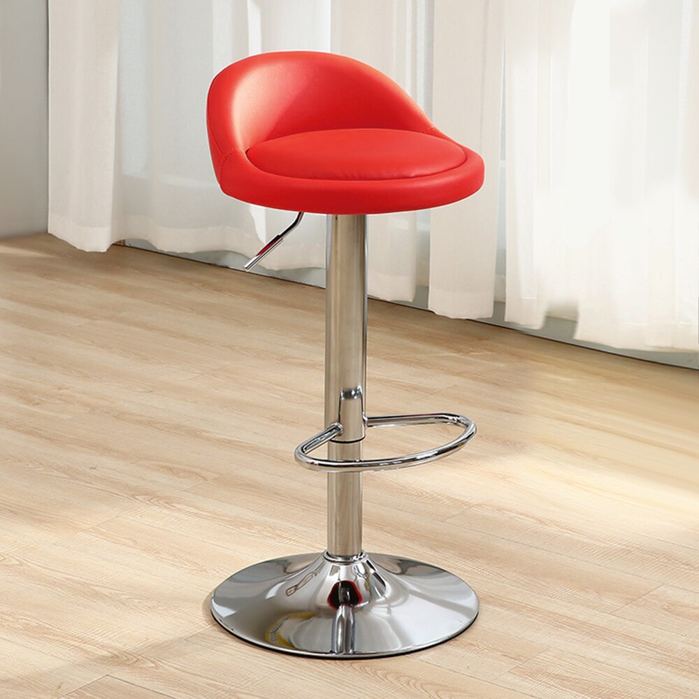 Бар стол Robest Bistro 2, Хромиран метал, Червен - eMAG.bg