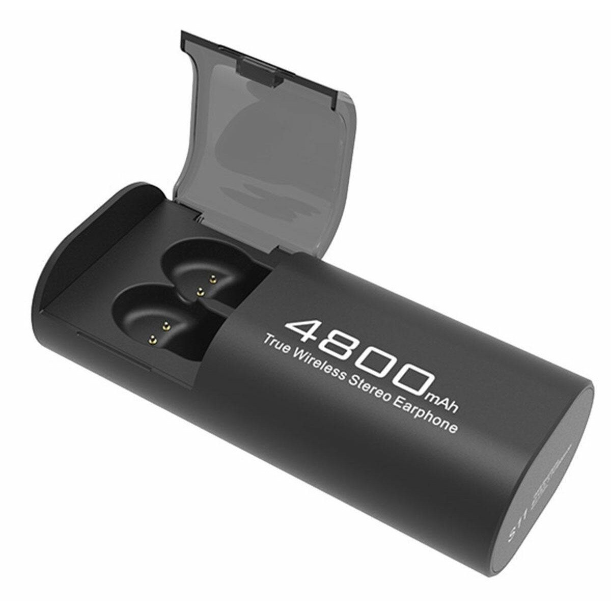Casti fara fir TWS (True Wireless) powerbank4800mah, negru - eMAG.ro