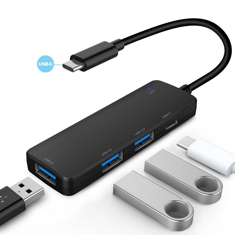 Hub USB 4 in 1 USB 3.0./USB TIP C, Sundiguer, accepta hot swap, Adaptor ...