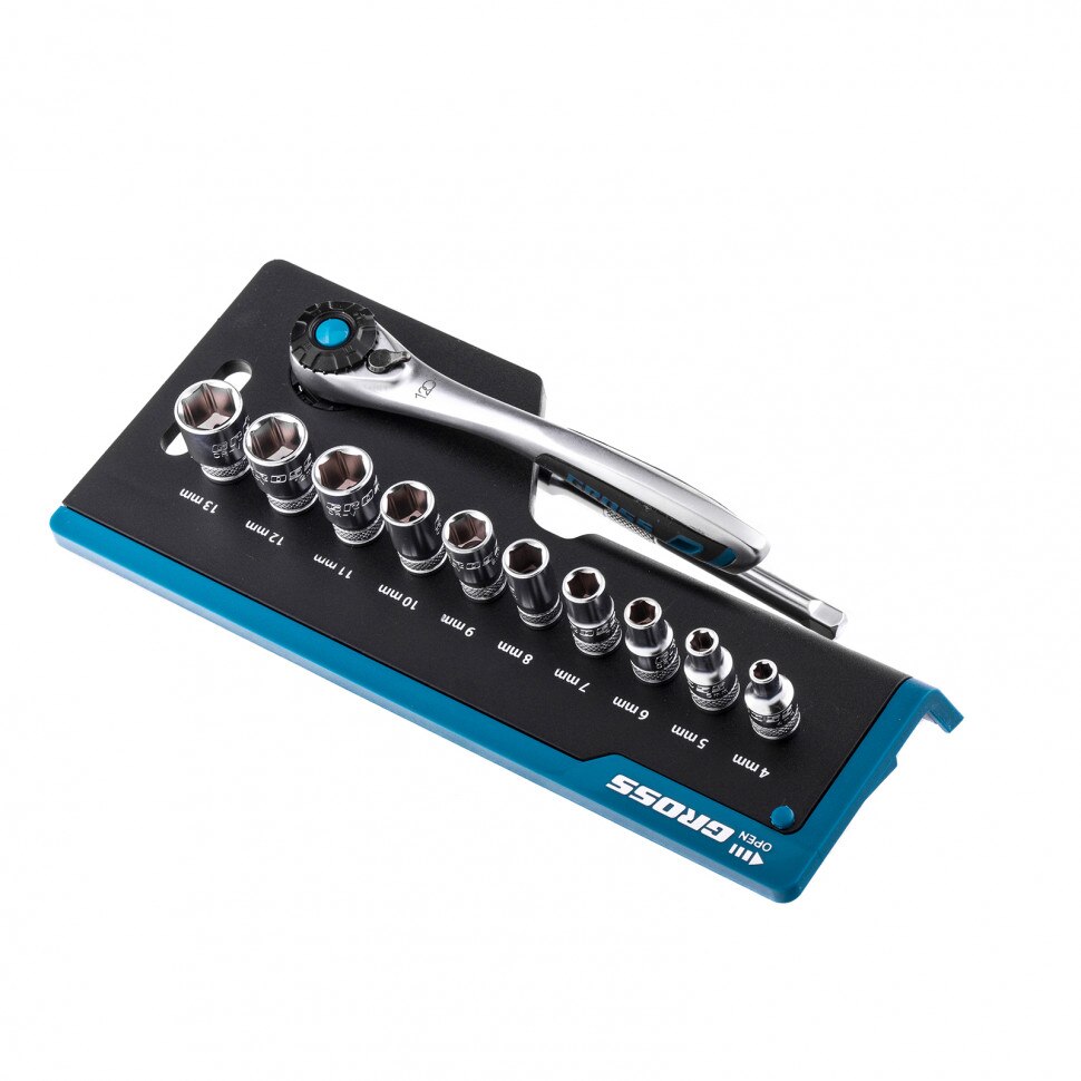 Set clichet 120 dinti, 12 piese, 1/4", CrV Gross - eMAG.ro