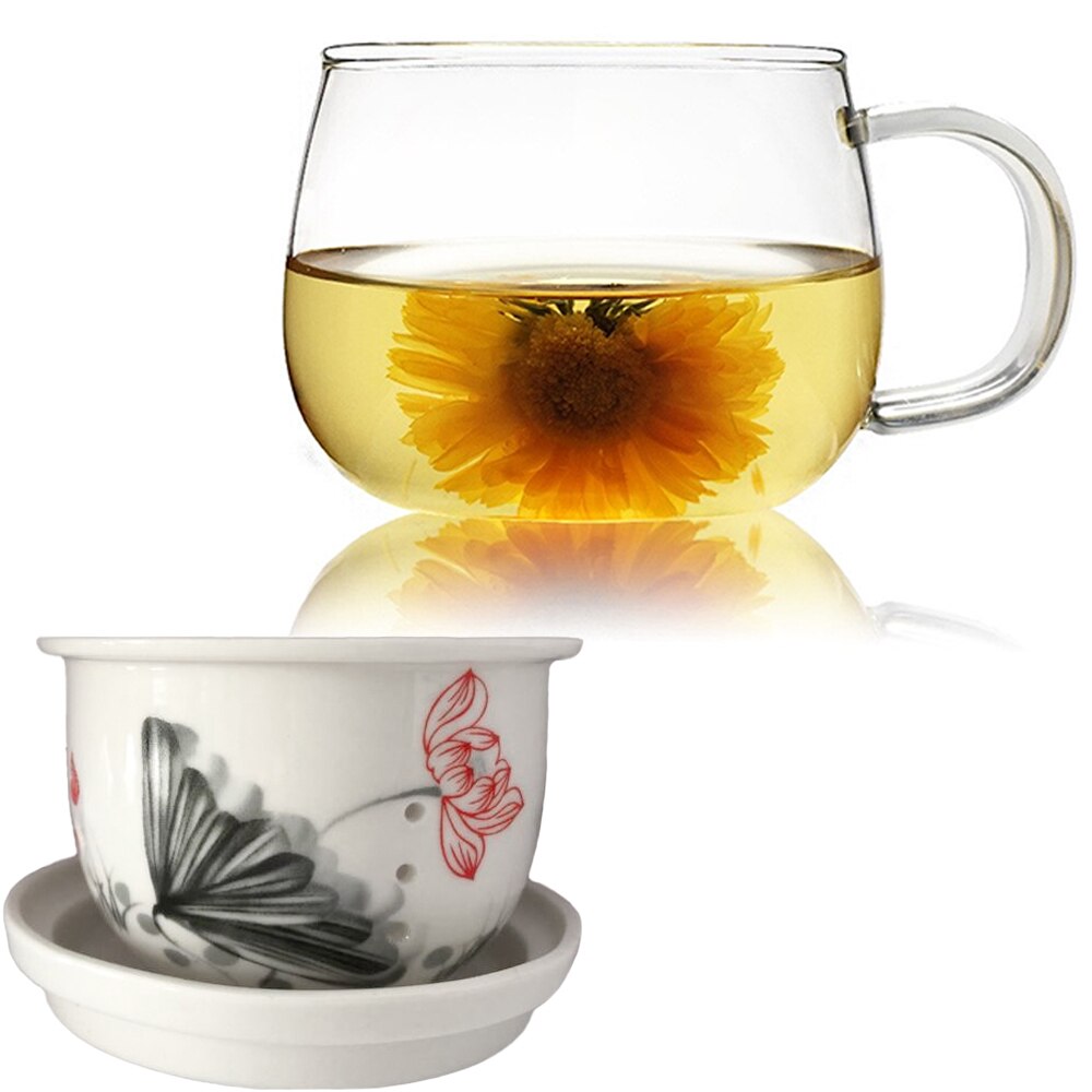 Ceasca ceai cu infuzor si capac, Quasar & Co.®, 350 ml, sticla/portelan ...