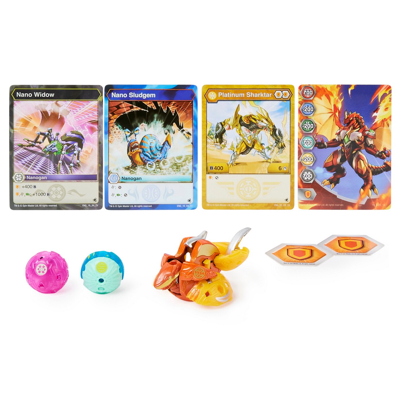 Фигурка Bakugan Evolutions - Platinum Powerup, Widow и Sludgem - eMAG.bg