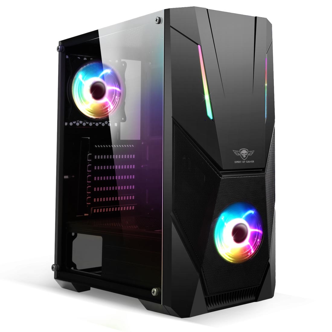 Carcasa computer ATX cu fereastra Spirit of Gamer Rogue V RGB, neagra ...