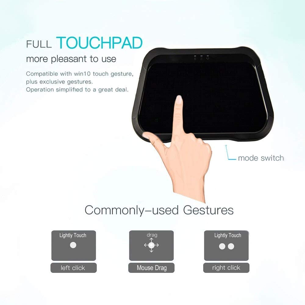 Mini tastatura Wireless, Touchpad integrat, Universala, Iluminare RGB 3 ...