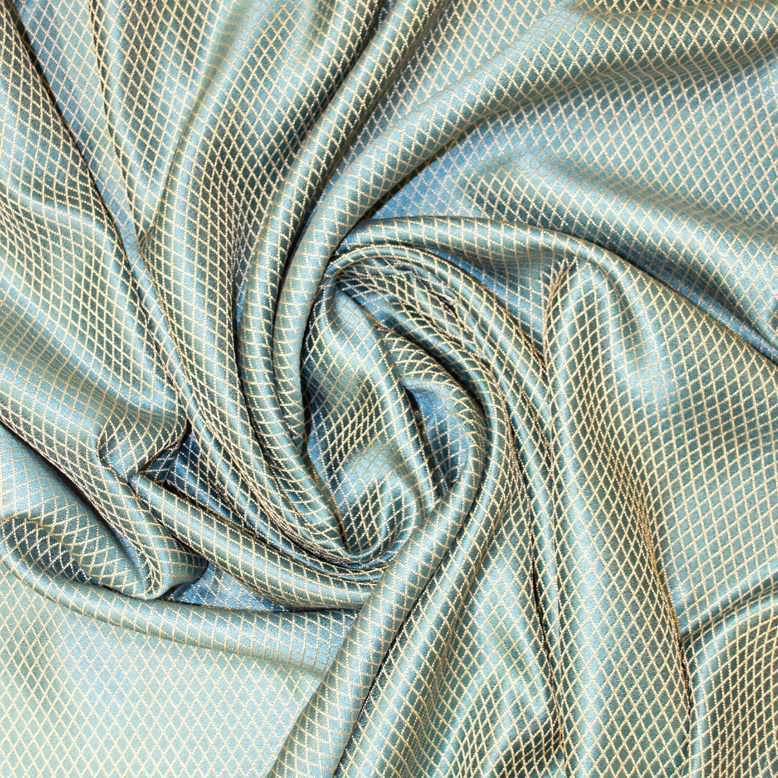 Set draperii Velaria turcoaz cu romburi, 2x160x265 cm - eMAG.ro