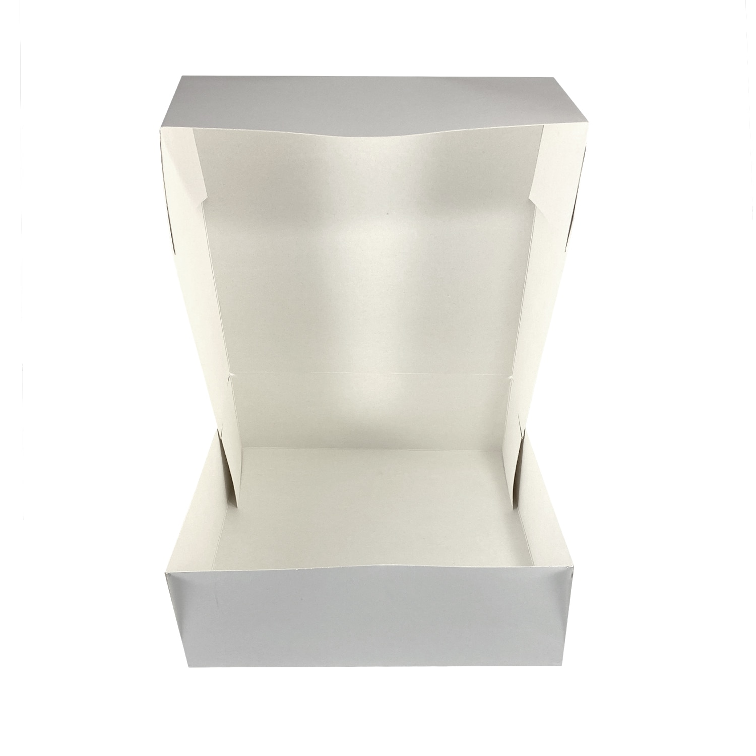 Cutie pentru prajituri, din carton, cu capac atasat, alba, Blanc ...