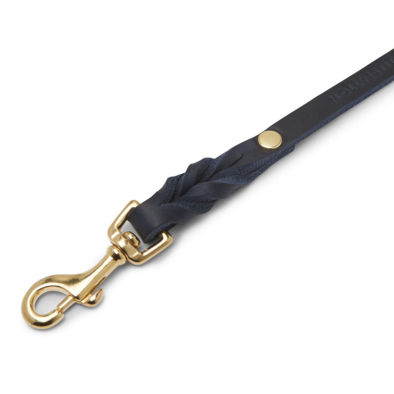 Lesa pentru caine, Molly & Stitch, piele naturala, Albastru inchis, M ...