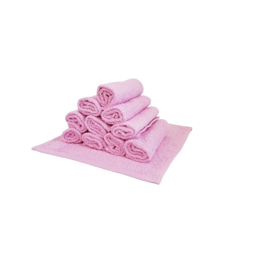 Set 10 prosoape pentru bucatarie, 30x30 cm, 100% bumbac, Roz - eMAG.ro