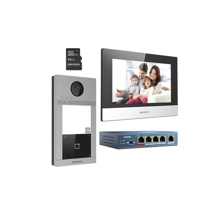 Kit Videointerfon, Wi-Fi 2.4Ghz, Monitor 7 Inch - Hikvision - eMAG.ro