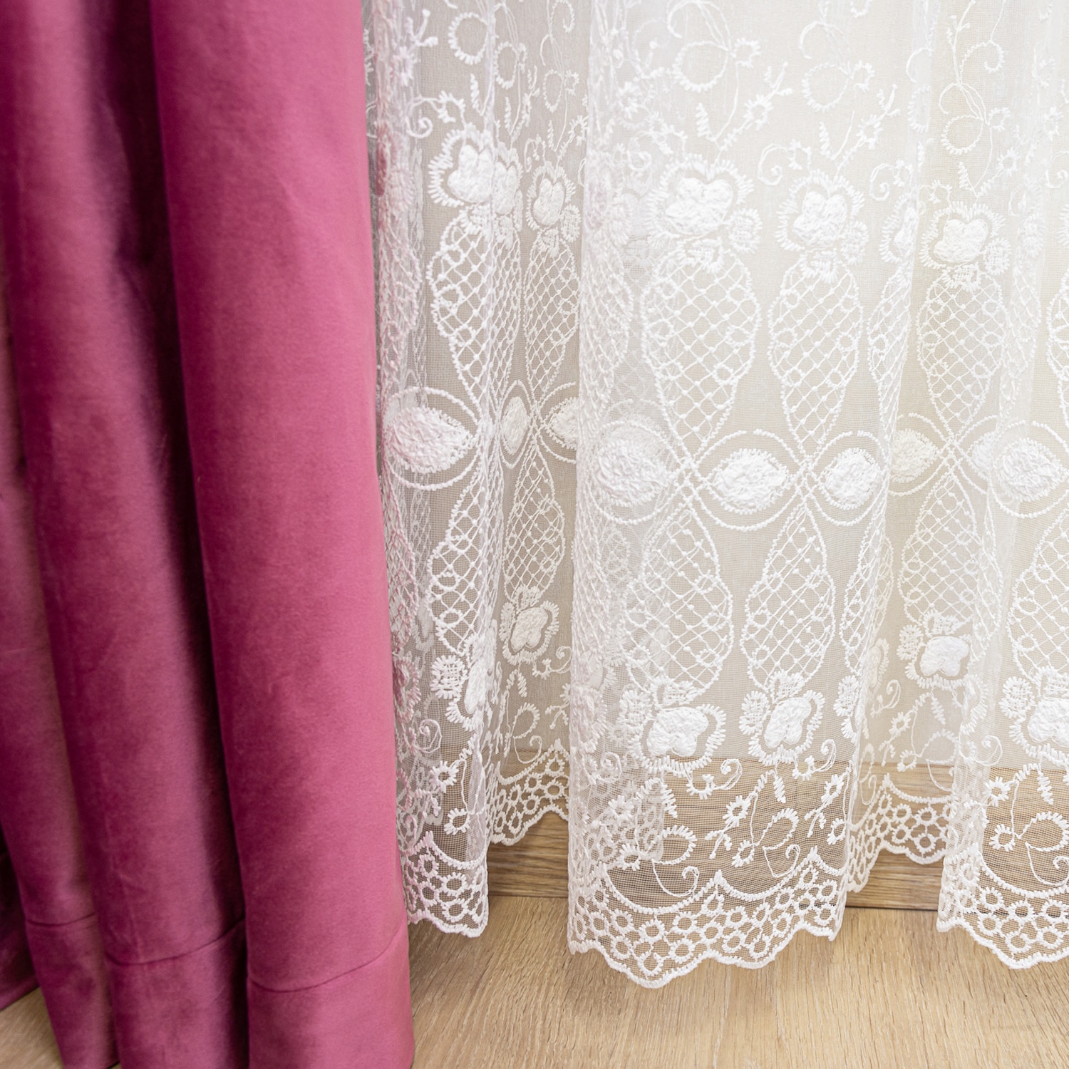 Perdea alba, brodata nesifonabila 500x245cm Garden7, cu rejansa - eMAG.ro