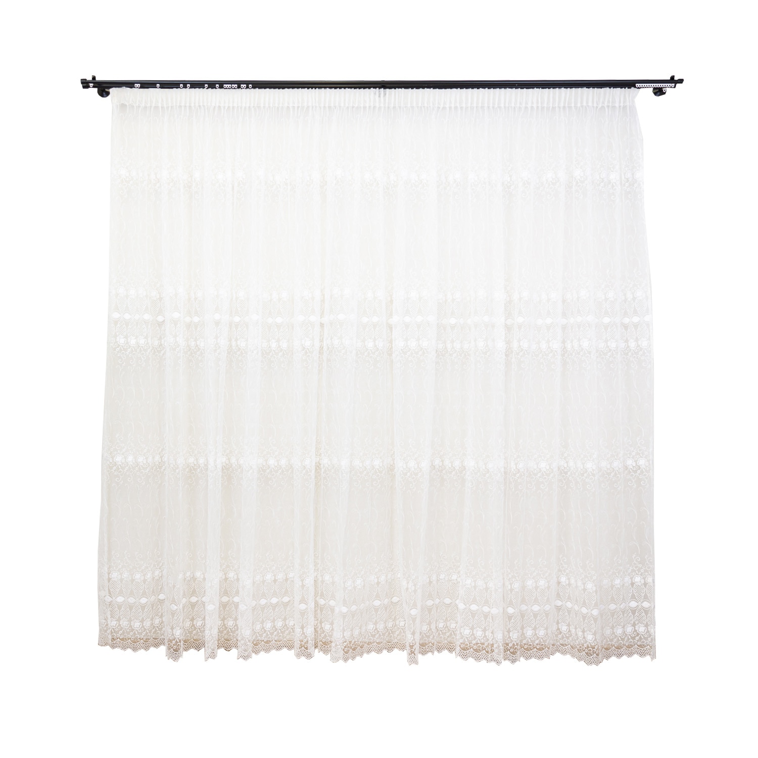 Perdea alba, brodata nesifonabila 500x245cm Garden7, cu rejansa - eMAG.ro