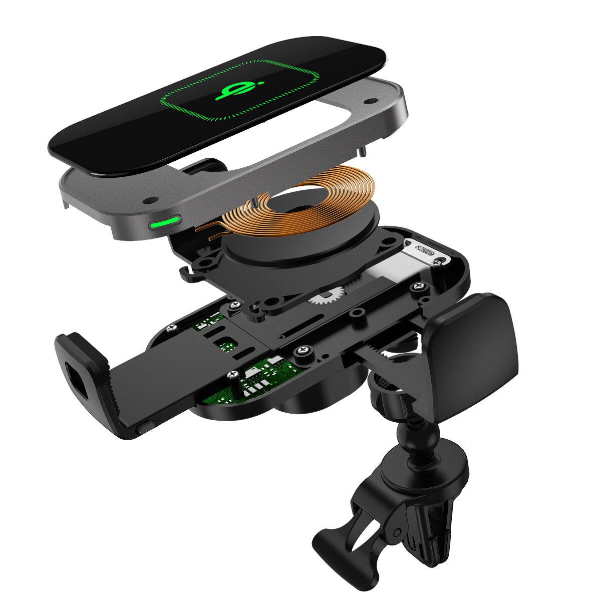 Incarcator wireless auto cu 2 tipuri de suport, Yingqin, fast charge ...