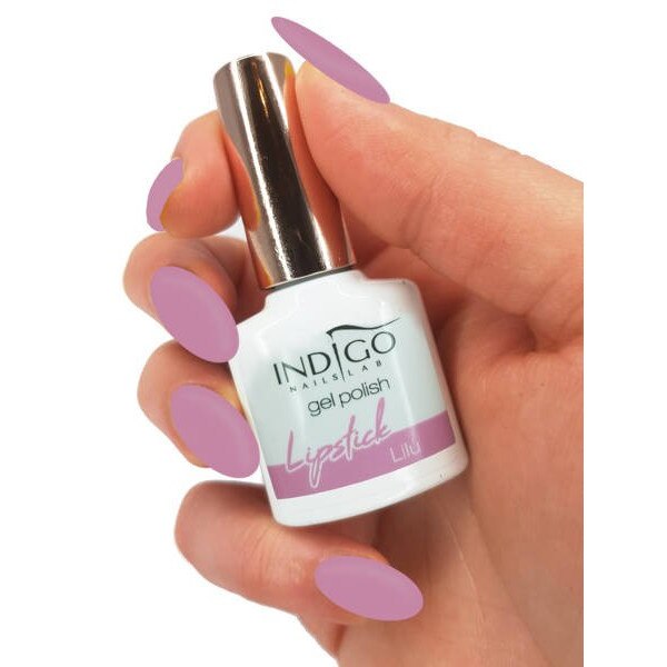 Oja semipermanenta hibrid, Indigo, Lipstick Lilu, Roz, 7 ml - eMAG.ro