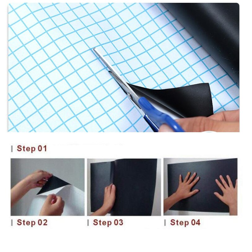 Tabla Scolara Neagra sub Forma de Autocolant pentru Scris cu Creta, 2 m ...