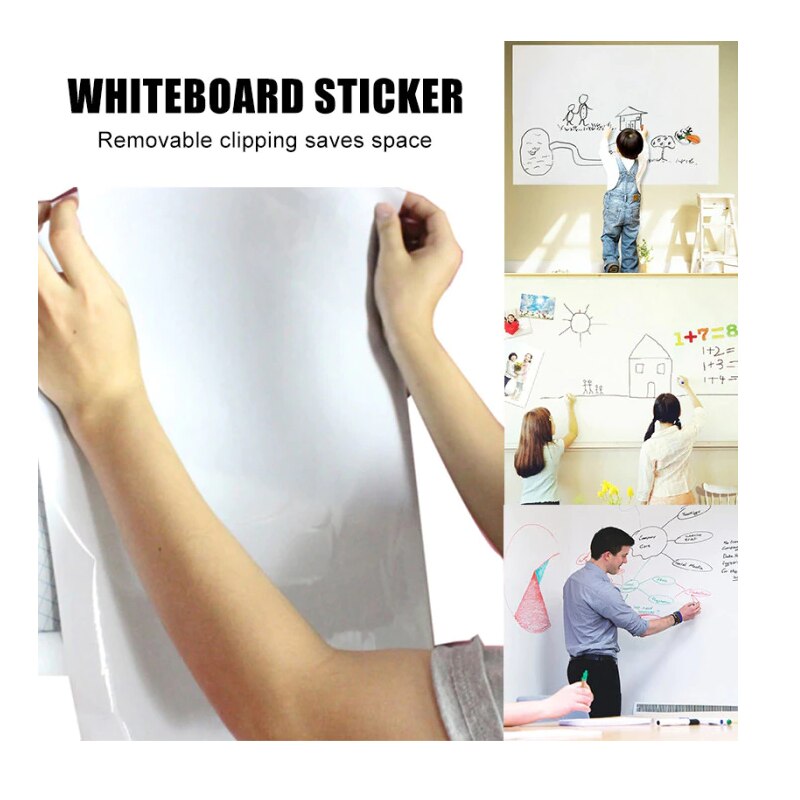 Tabla Scolara Alba sub Forma de Autocolant pentru Scris cu Markerul - 2 ...