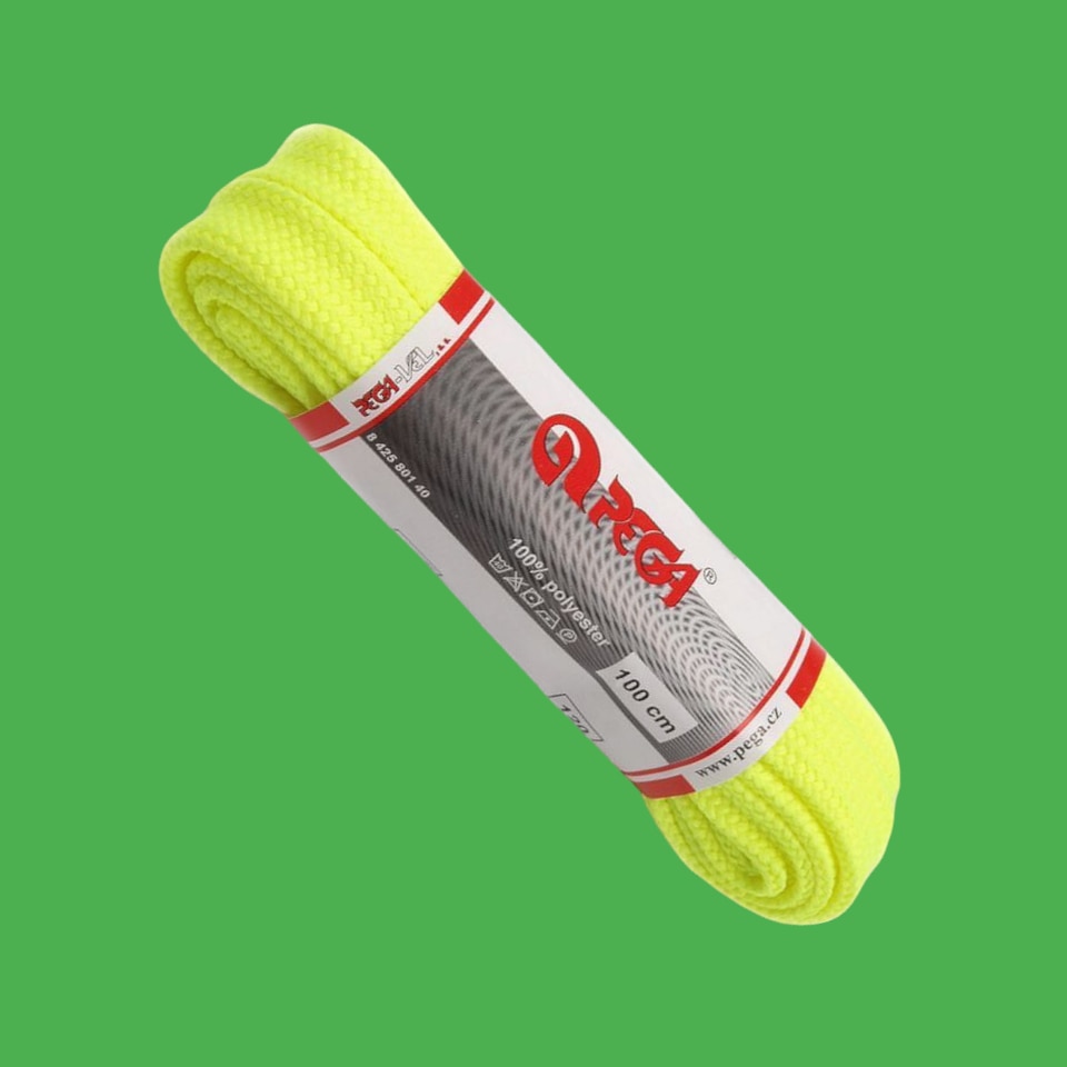 Sireturi plate poliester, 1 x 100 cm, Galben neon - eMAG.ro