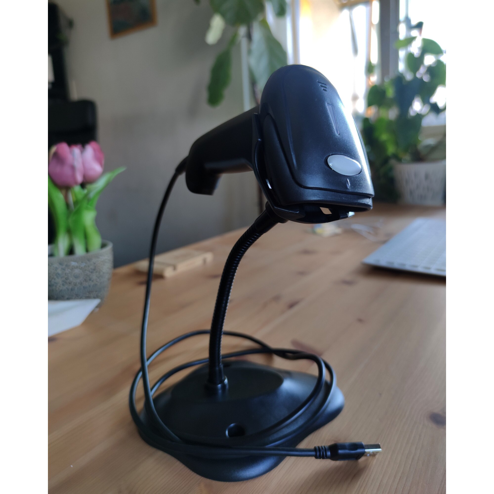 QR kód olvasó, 1D/2D vonalkód olvasó ÁLLVÁNNYAL - eMAG.hu