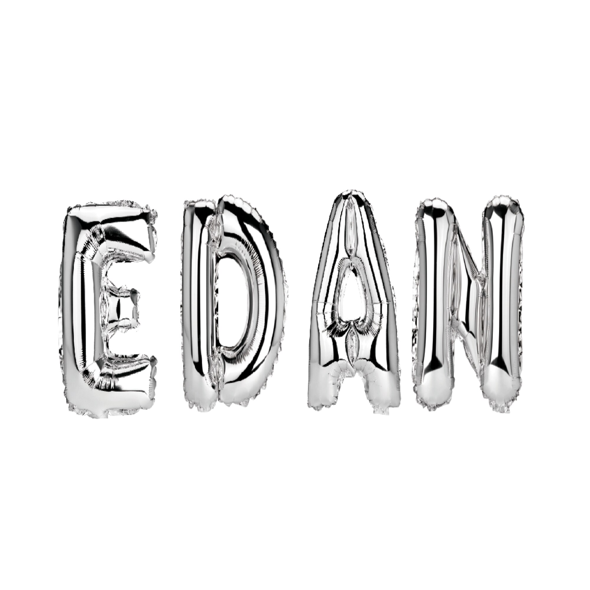 Комплект балони Edan Name, сребро, 40 см - eMAG.bg