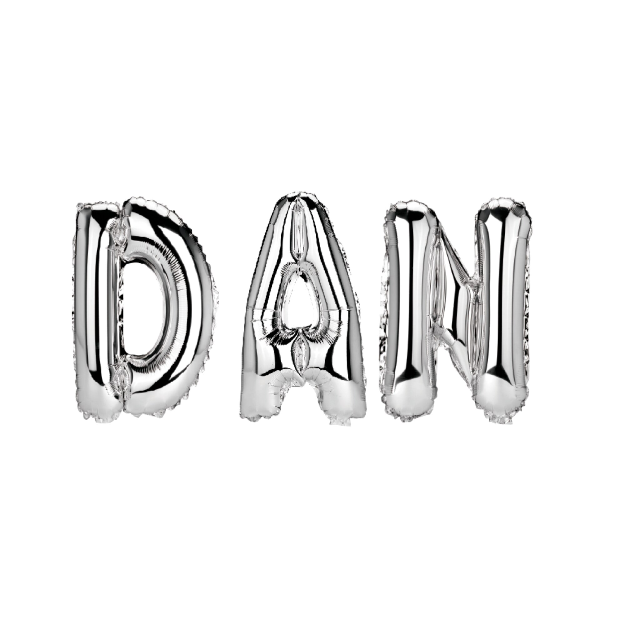 Комплект балони Dan Name, сребро, 40 см - eMAG.bg