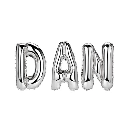 Комплект балони Dan Name, сребро, 40 см - eMAG.bg