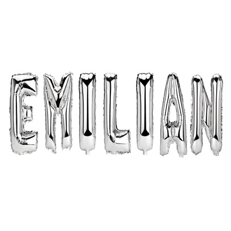 Комплект балони Emilian Name, сребро, 40 см - eMAG.bg