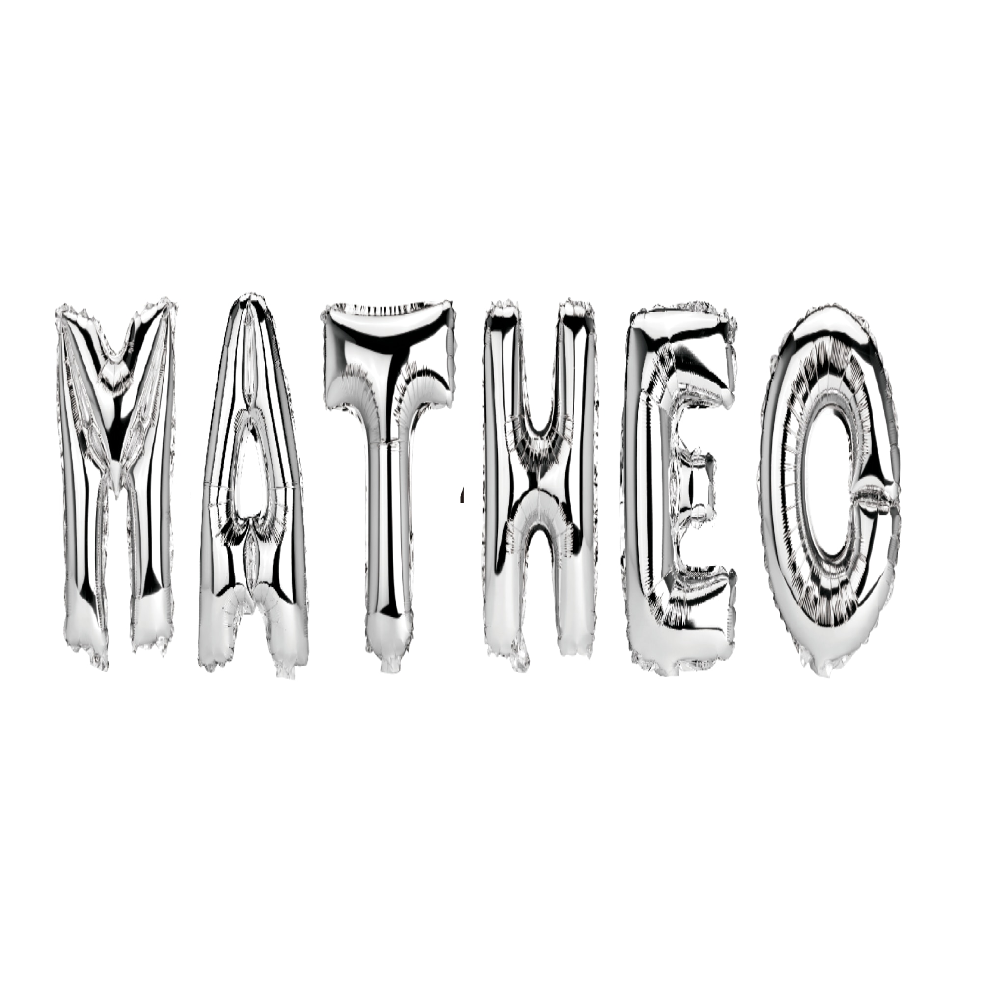 Комплект балони Matheo Name, сребърен, 40 см - eMAG.bg