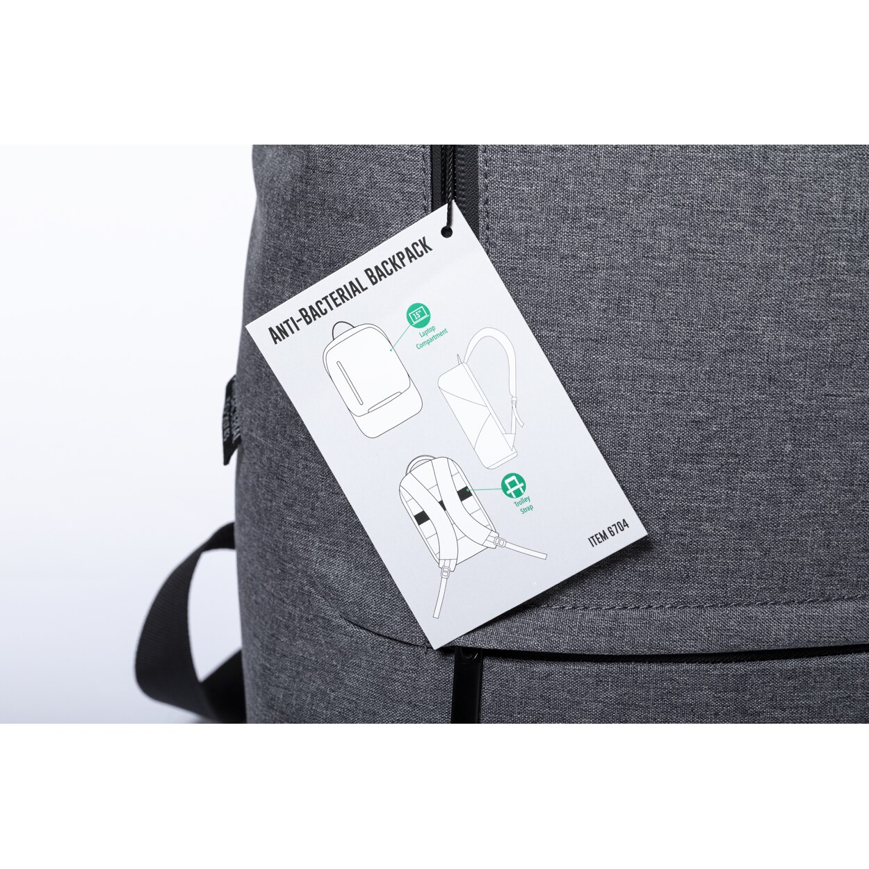 Rucsac sport casual Evolt, Antibacterial, Laptop 15", Poliester, Gri - eMAG.ro