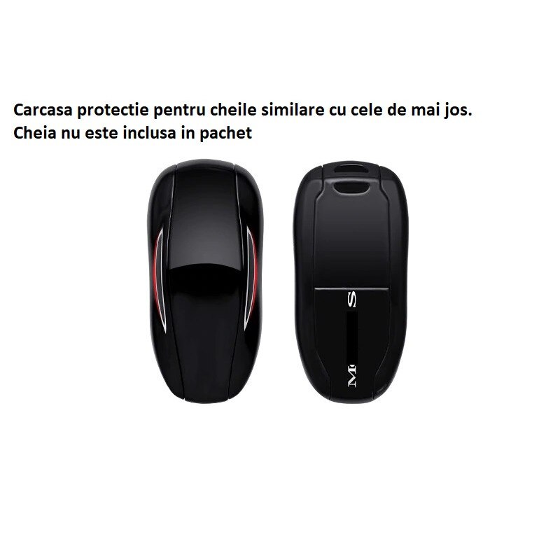 Carcasa protectie pentru cheie Tesla Model 3 Model S carbon - eMAG.ro