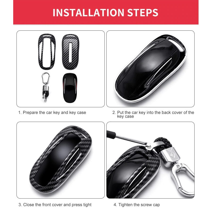 Carcasa protectie pentru cheie Tesla Model X negru - eMAG.ro