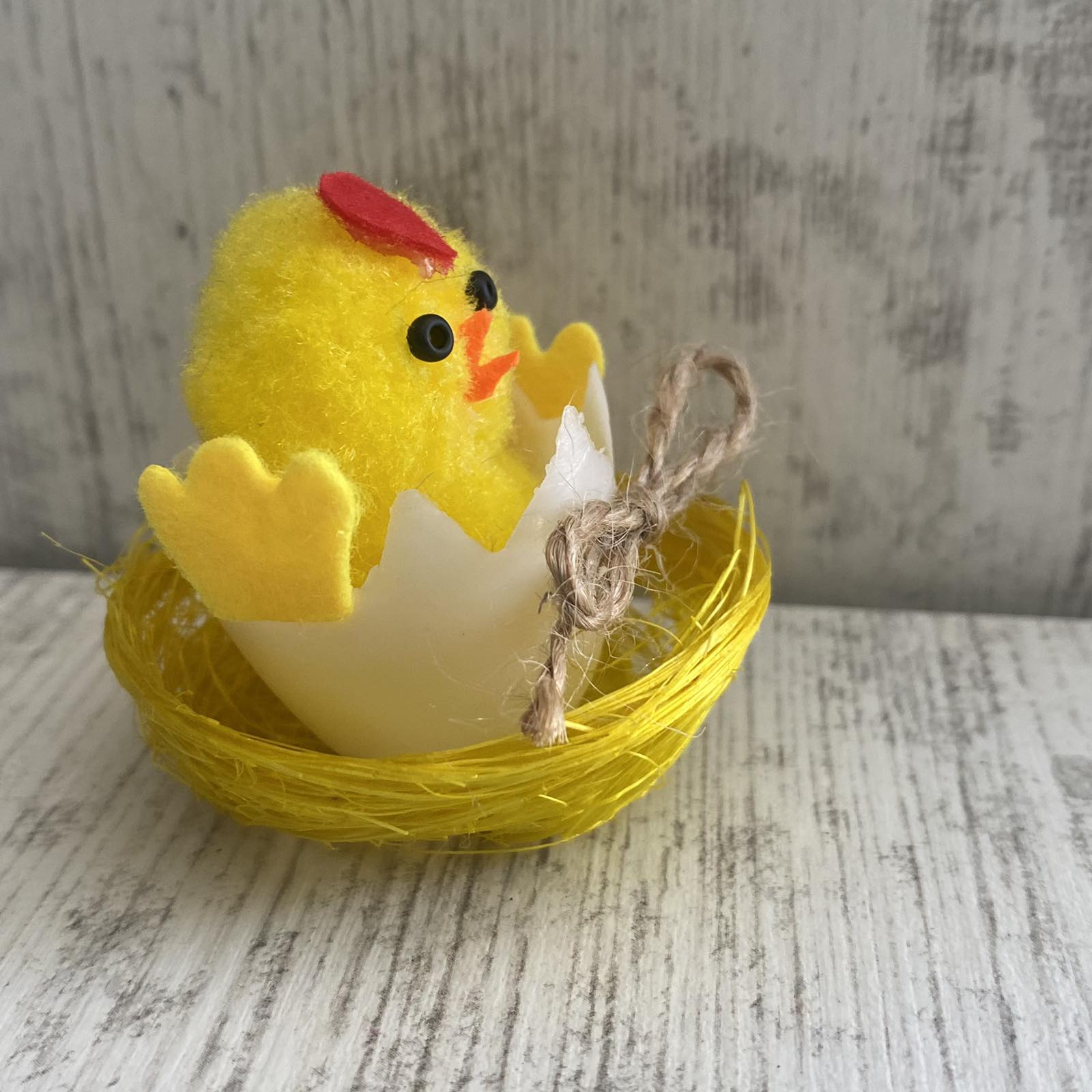 Pui decorativ in cuib, Pasla, 5x5 cm, Galben - eMAG.ro