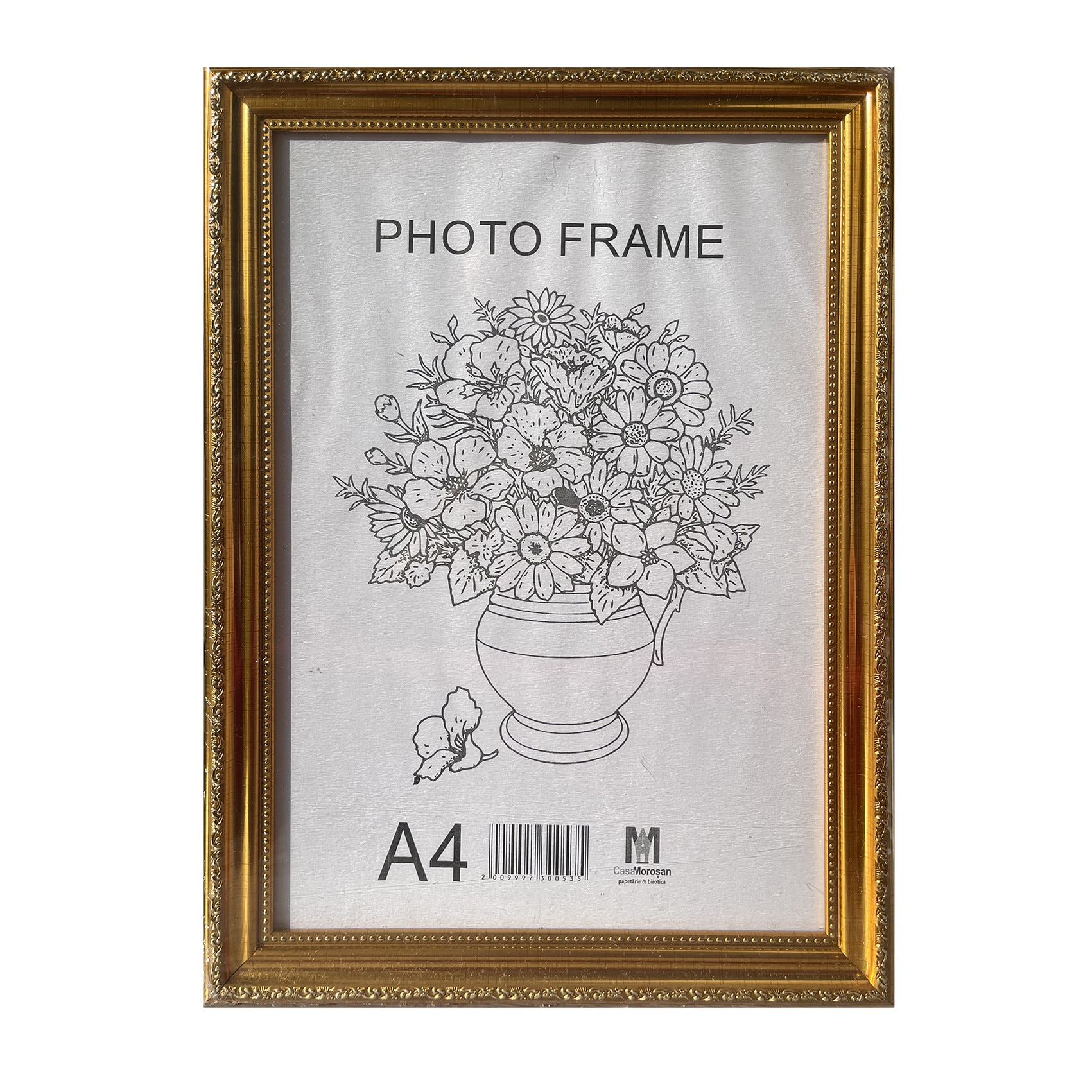Rama foto A4, aurie, din plastic, 21x30 cm - eMAG.ro