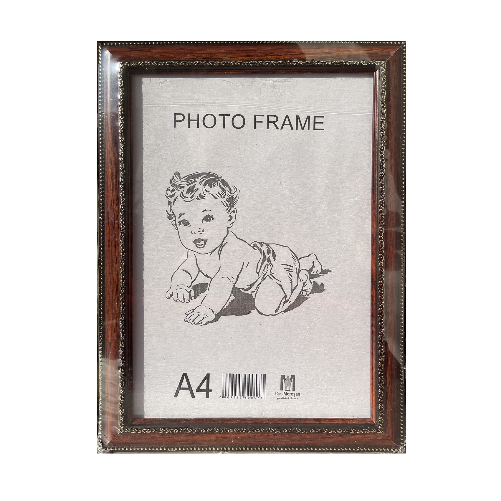 Rama foto A4, din plastic, maro, 21x30 cm - eMAG.ro
