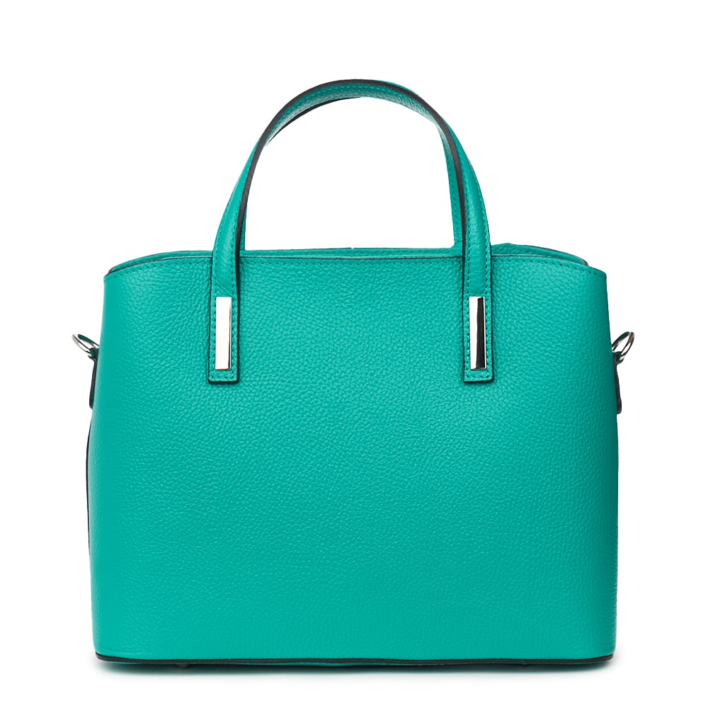 Geanta dama din piele naturala Gianna turcoaz - eMAG.ro