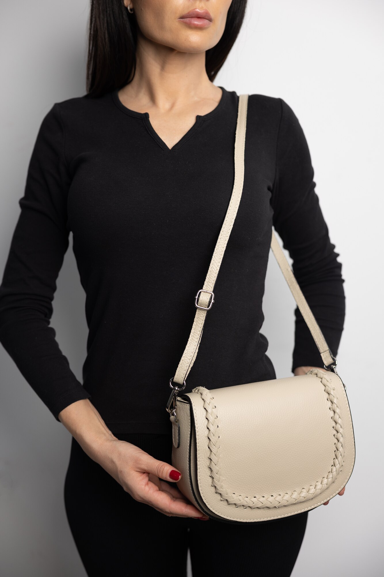 Poseta dama, piele, Toro Nero, Emma, bej - eMAG.ro