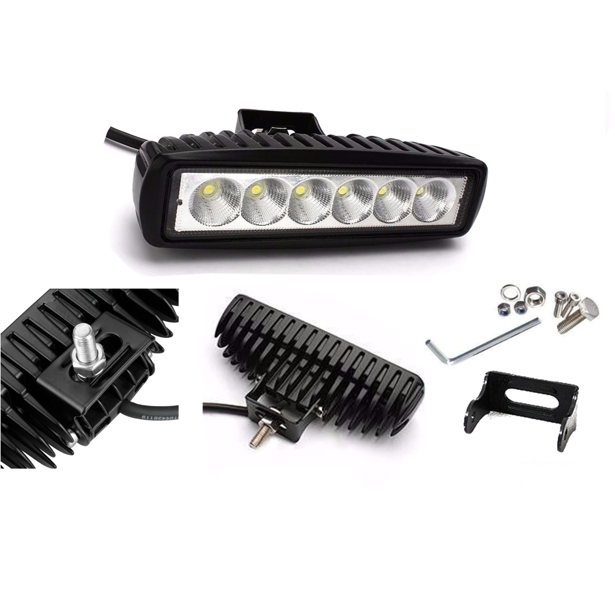 Proiector LED Auto Flexzon, Offroad 18W 12V - 24V, 1080 Lumeni ...