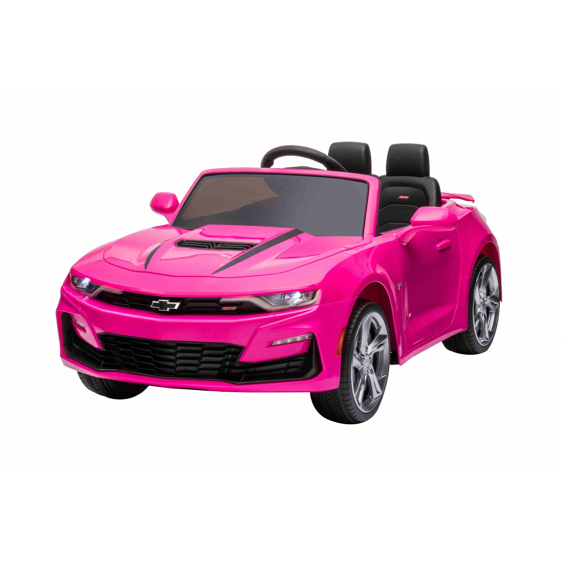 Masina electrica pentru copii Chevrolet Camaro 12V, roz, telecomanda 2 ...