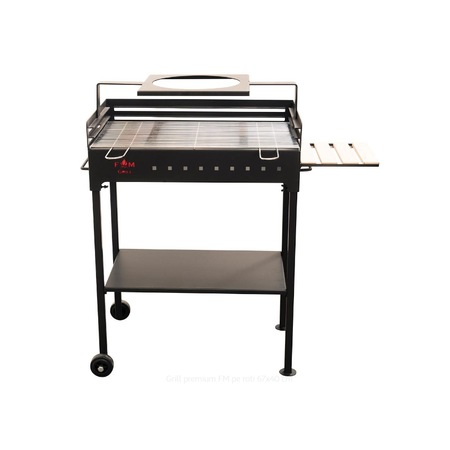 Gratar de gradina, Grill premium FM, Gri, 67x40 cm - eMAG.ro