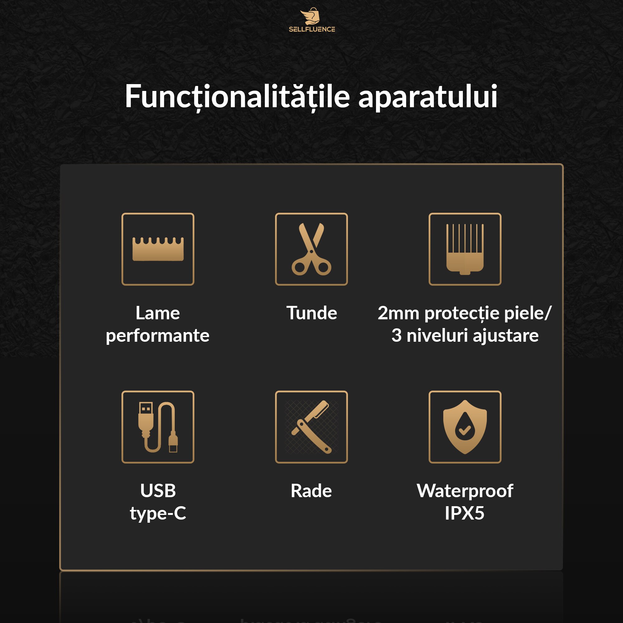 Masina de tuns si ras Sellfluence Double-cutter, inghinal, barba si ...