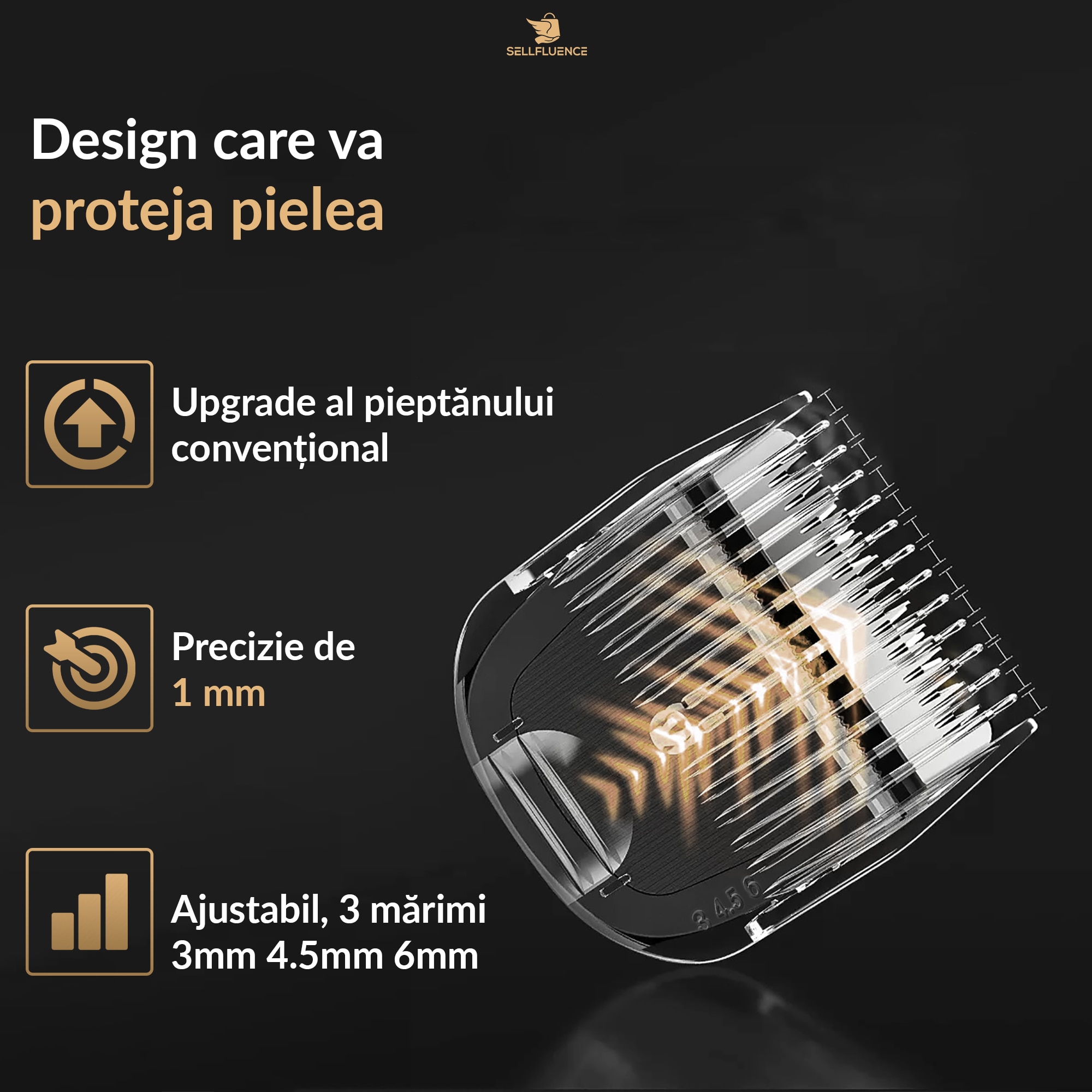 Masina de tuns Sellfluence Trimmer 1.0, inghinal, barba si corp ...