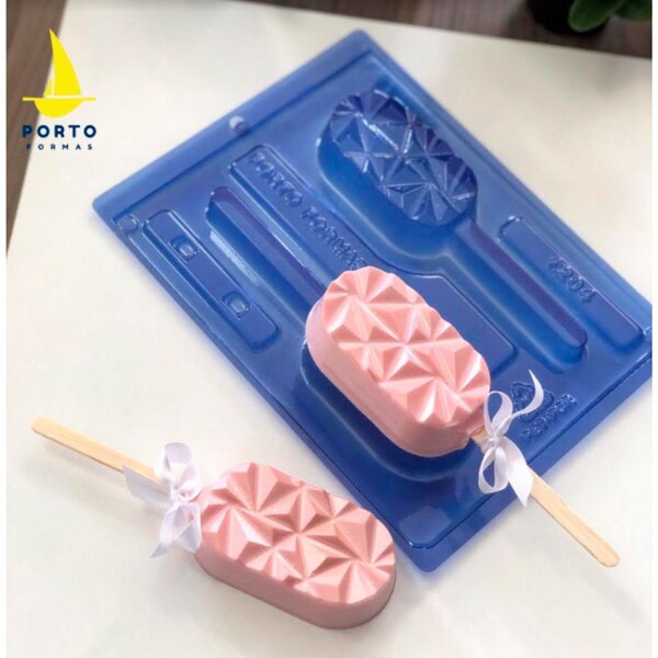 Set matrita ciocolata, forma inghetata acadele geometric, 3 parti ...