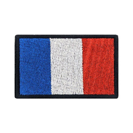 Emblema brodata, steag Franta, 5x8cm - eMAG.ro