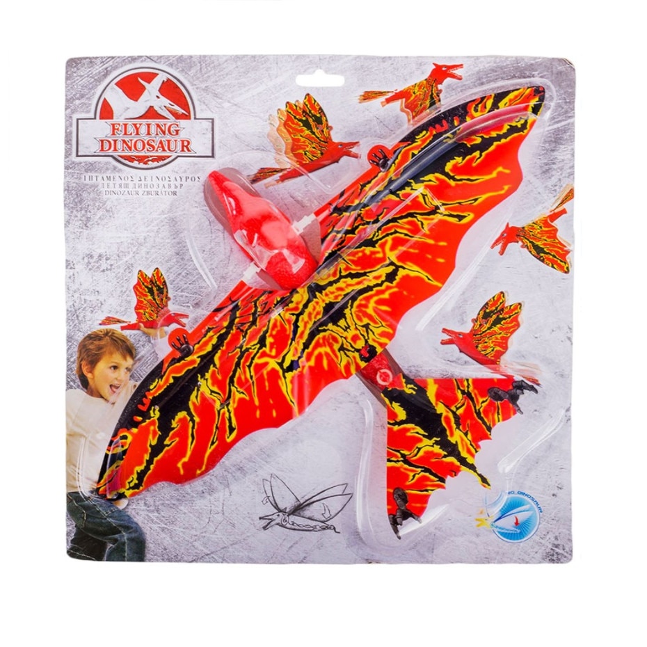 Dragon zburator din plastic, rosu, 30cm, M Deco - eMAG.ro