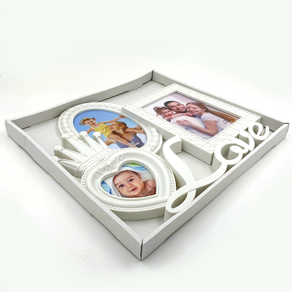 QUEEN LOVE kollázs képkeret, Rhainer, fehér, 3 fénykép, 30x28cm - eMAG.hu