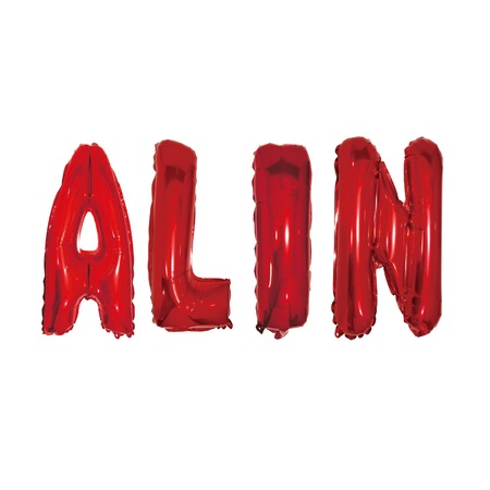 Комплект балони Alin Name, червени, 40 см - eMAG.bg